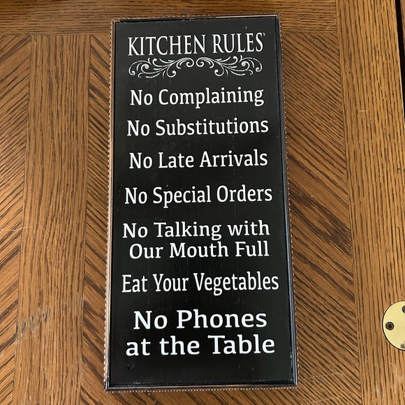 Vintage | Accents | Vintage Kitchen Rules Sign | Poshmark